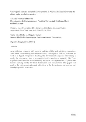 Convergence from the periphery: developments in Peruvian media industry ...